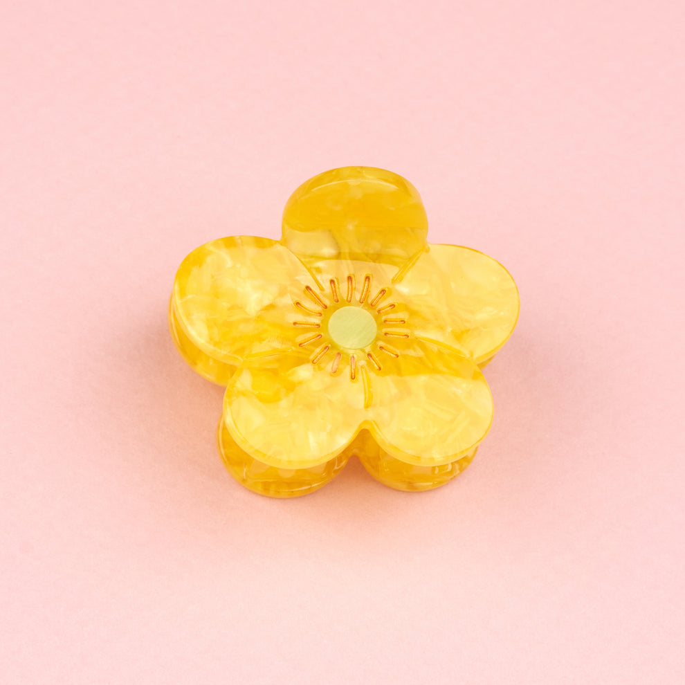 Mini pince à cheveux bouton d'or : un jaune brillant pour toutes les ...