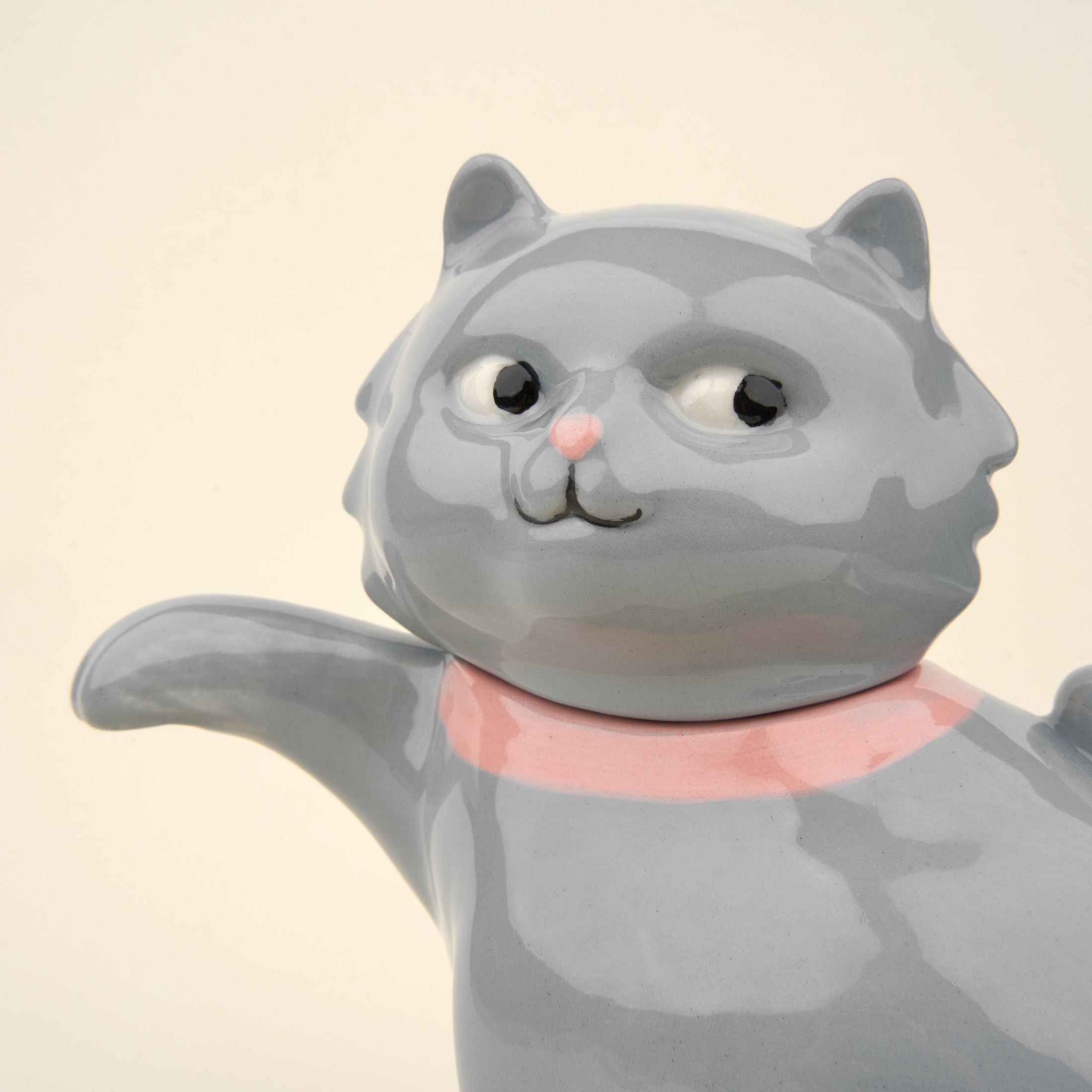 Théière chat Coucou Suzette : céramique originale peinte à la main